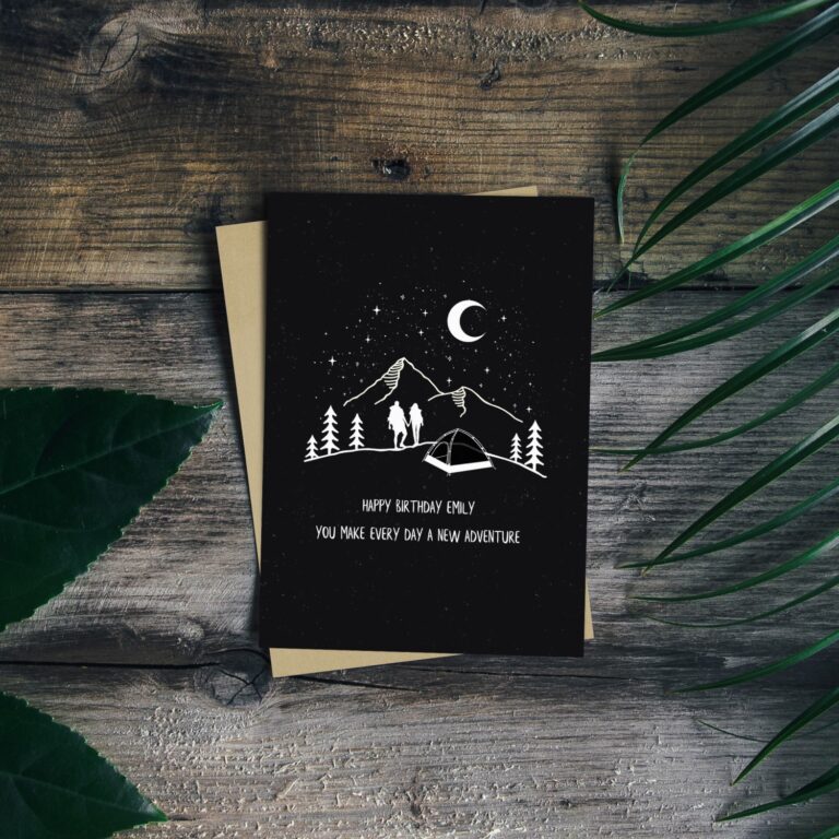 Personalised Couple Hiking Card - Pine & Embers