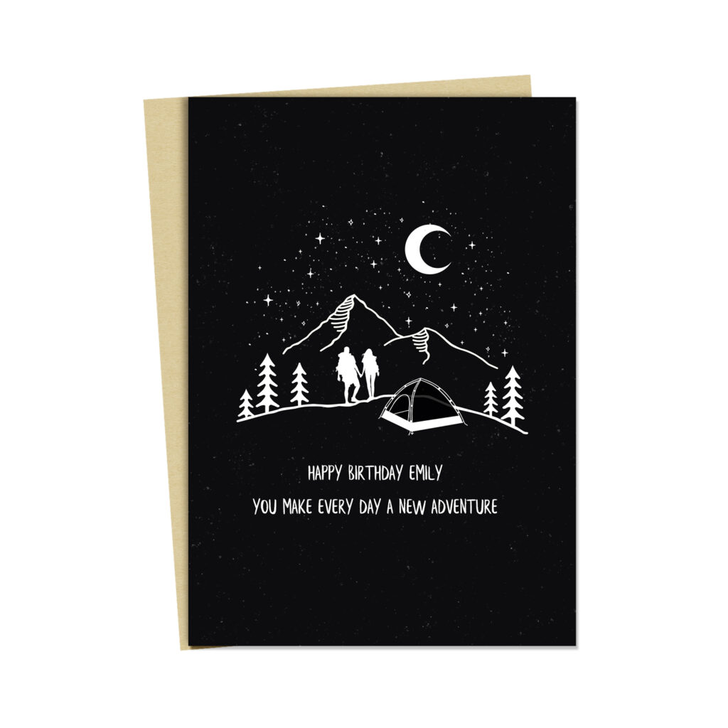 Personalised Couple Hiking Card - Pine & Embers