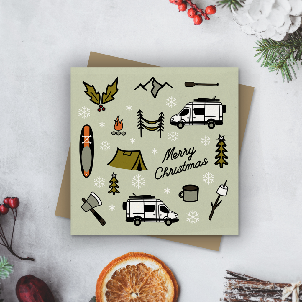 Campervan Adventure Christmas Card - Pine & Embers
