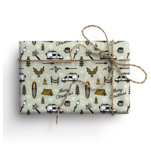 Campervan Adventure Christmas Wrapping Paper - Pine & Embers