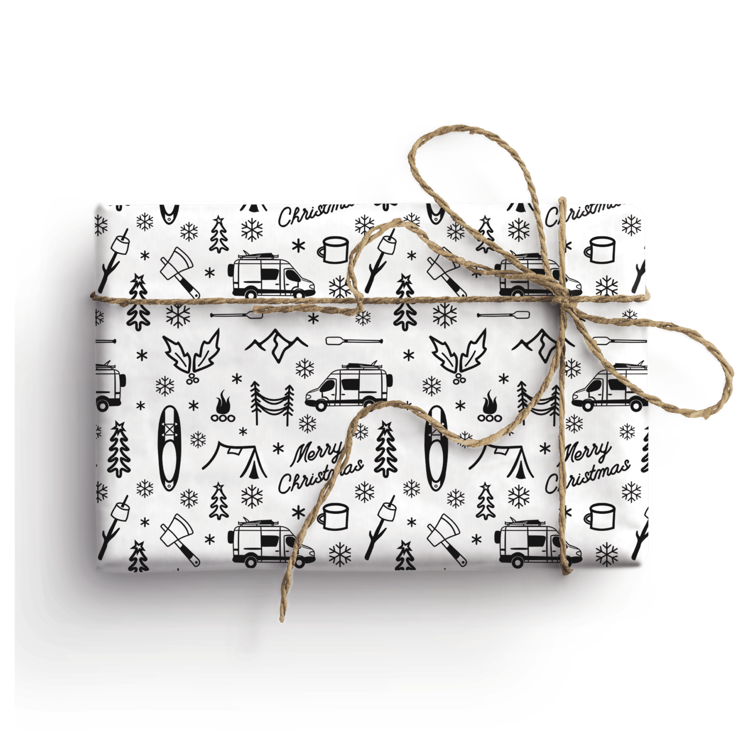 Van Life Adventure Christmas Wrapping Paper - Pine & Embers